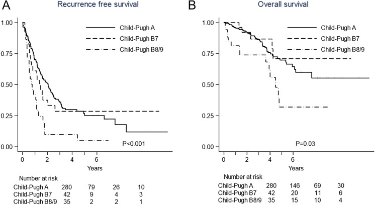Influence of Child–Pugh B7 and B8/9 cirrhosis on laparoscopic liver ...