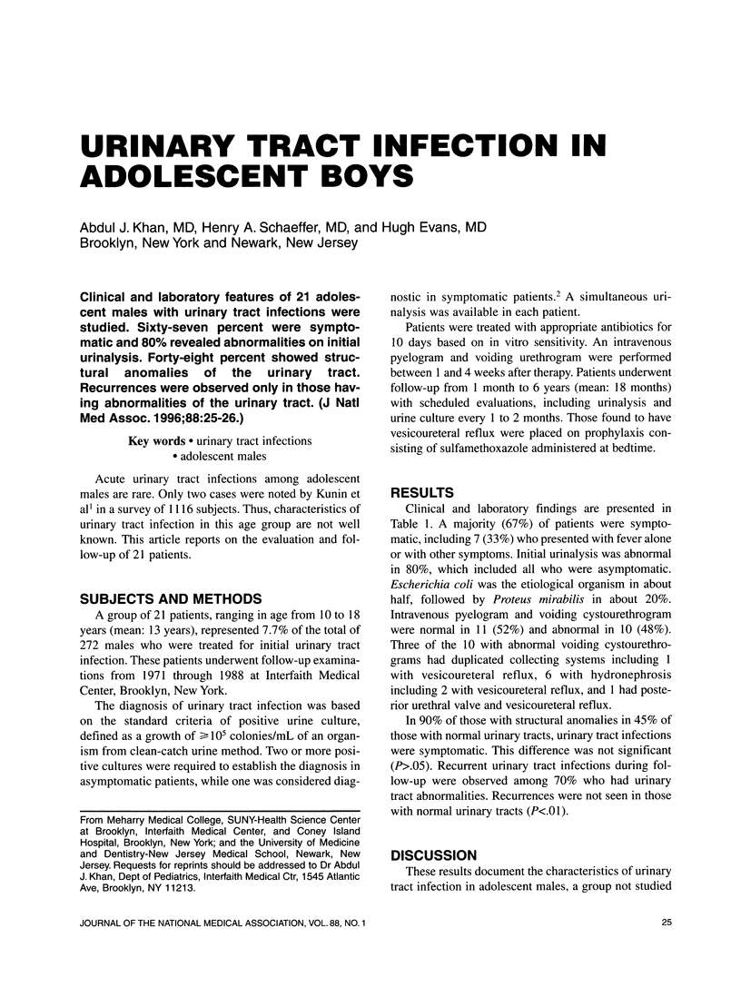 Urinary Tract Infection In Adolescent Boys - Pmc