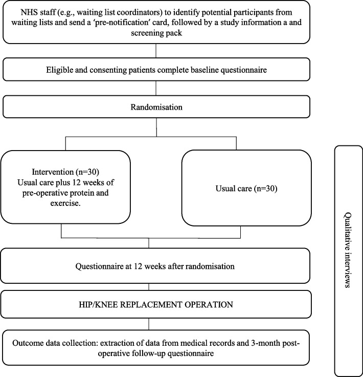 Prehabilitation for frail patients undergoing total hip or knee replacement: protocol for the ...