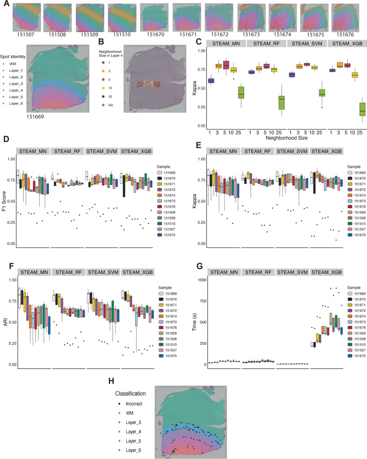 STEAM: Spatial Transcriptomics Evaluation Algorithm and Metric for clustering performance - PMC