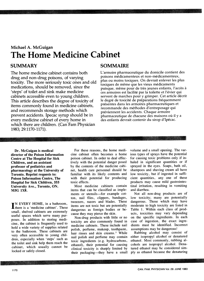 The Home Medicine Cabinet - Pmc