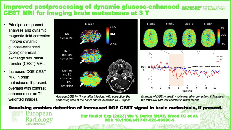 Improved postprocessing of dynamic glucose-enhanced CEST MRI for imaging brain metastases at 3 T ...