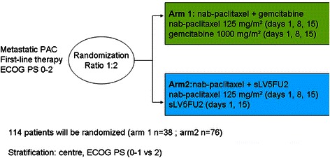 A randomized phase II study of weekly nab-paclitaxel plus gemcitabine or simplified LV5FU2 as ...