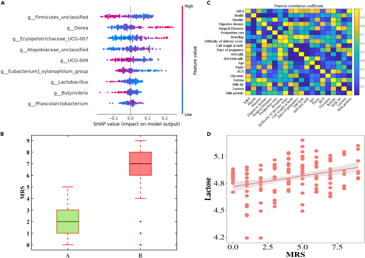 Interpretable machine learning reveals microbiome signatures strongly associated with dairy cow ...