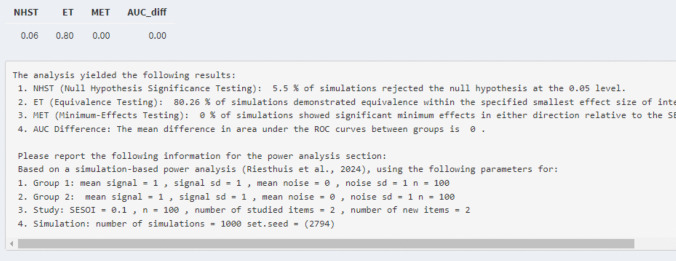 Ready to ROC? A tutorial on simulation-based power analyses for null hypothesis significance ...