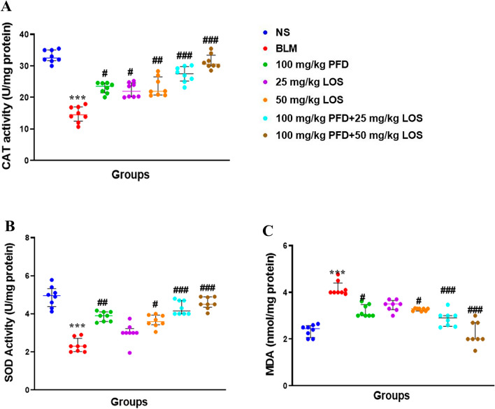 Combination of losartan with pirfenidone: a protective anti-fibrotic against pulmonary fibrosis ...