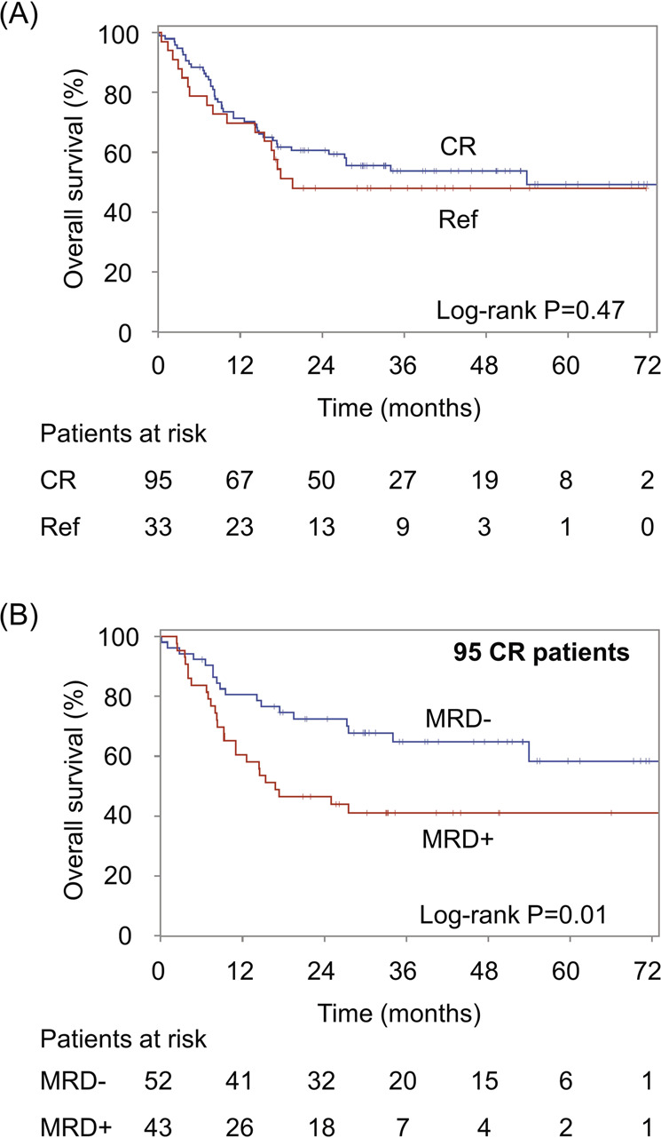 NGS-defined measurable residual disease (MRD) after initial chemotherapy as a prognostic ...