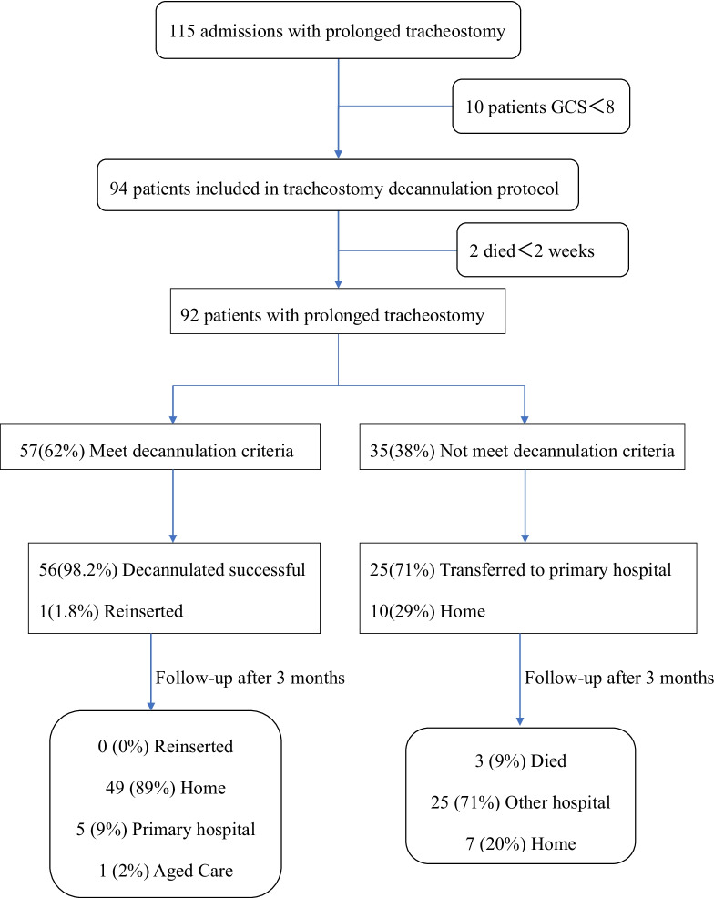 Tracheostomy decannulation protocol in patients with prolonged ...
