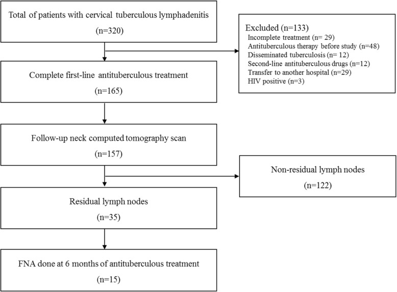 Characteristics of residual lymph nodes after six months of ...