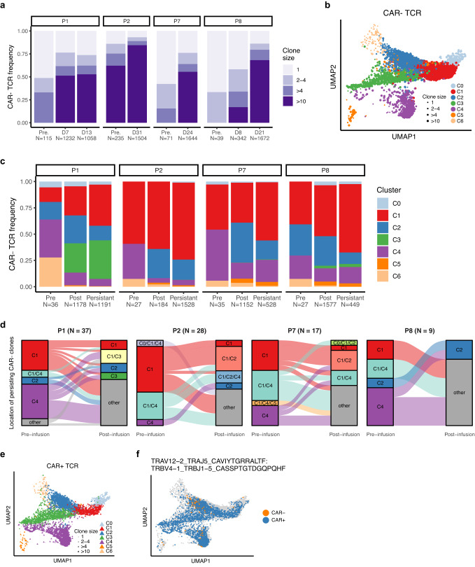 CAR+ and CAR− T cells share a differentiation trajectory into an NK-like subset after CD19 CAR T ...