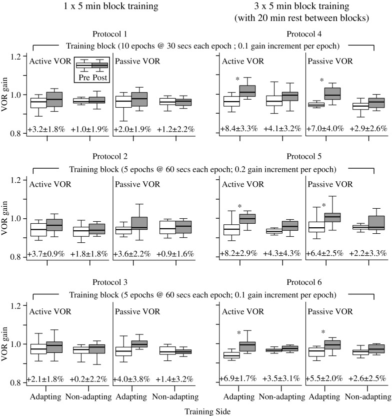 Human Vestibulo-Ocular Reflex Adaptation: Consolidation Time Between Repeated Training Blocks ...