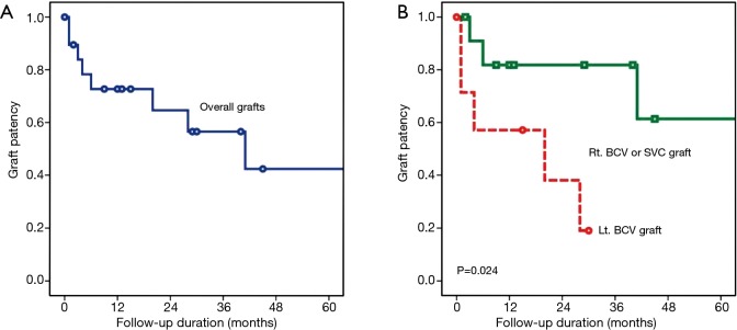 Prosthetic graft interposition of the brachiocephalic veins or superior ...