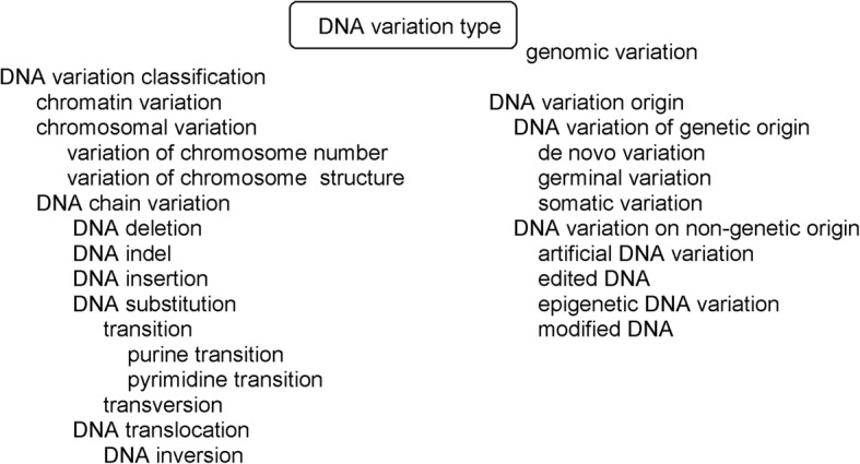 Systematics for types and effects of DNA variations - PMC